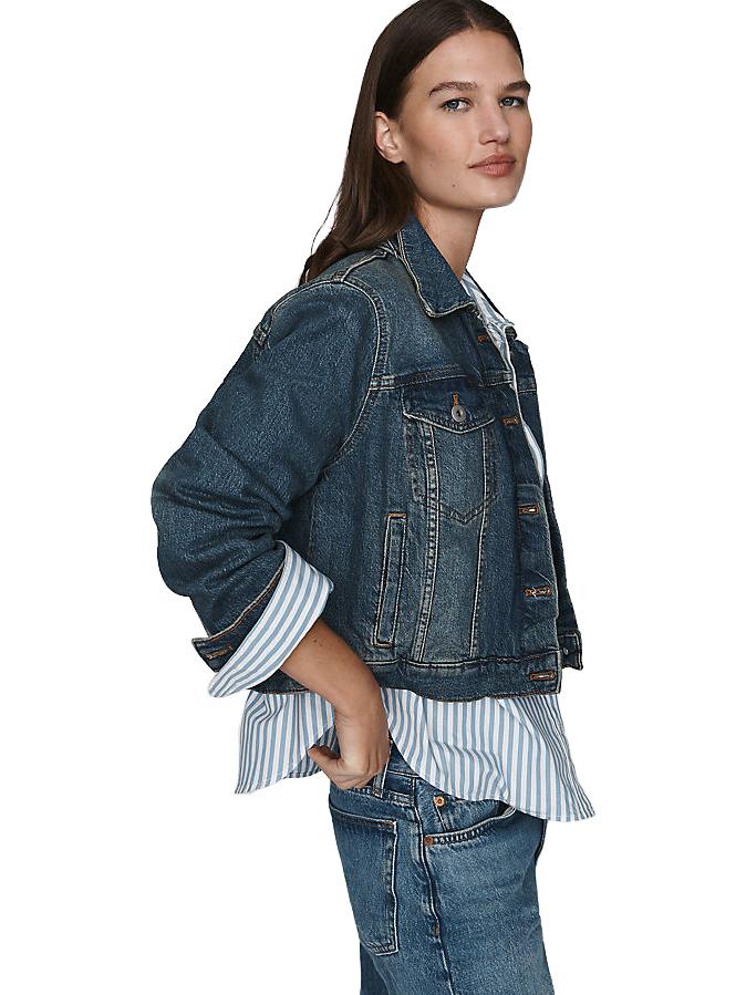 PILCRO Shrunken Denim Trucker Jacket